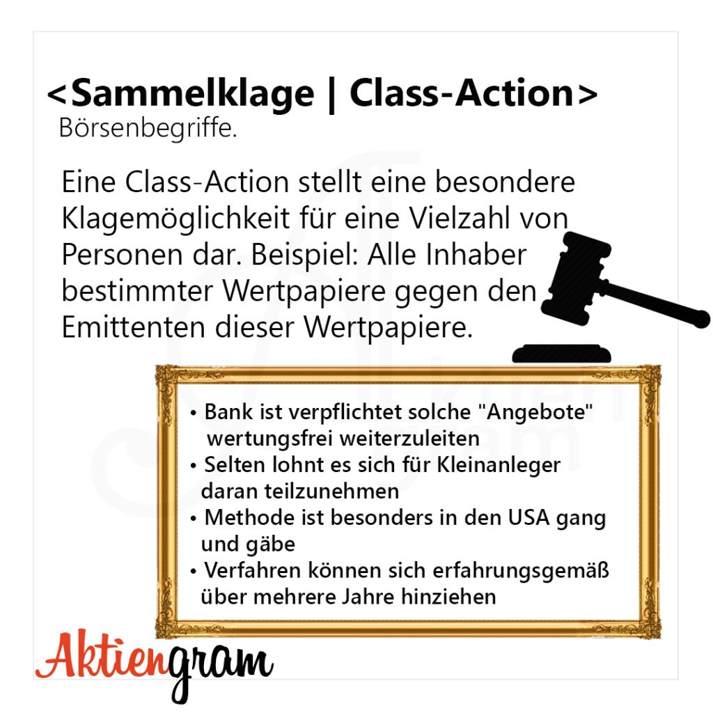Aktionärs Sammelklage | Class-Action | Aktiengram
